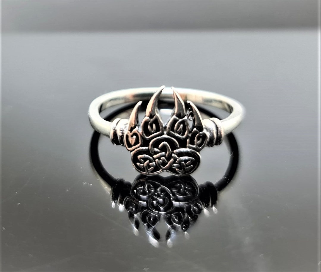 Wolf Paw Claw Ring Sterling Silver 925 Sacred Symbol Viking Slavic ...