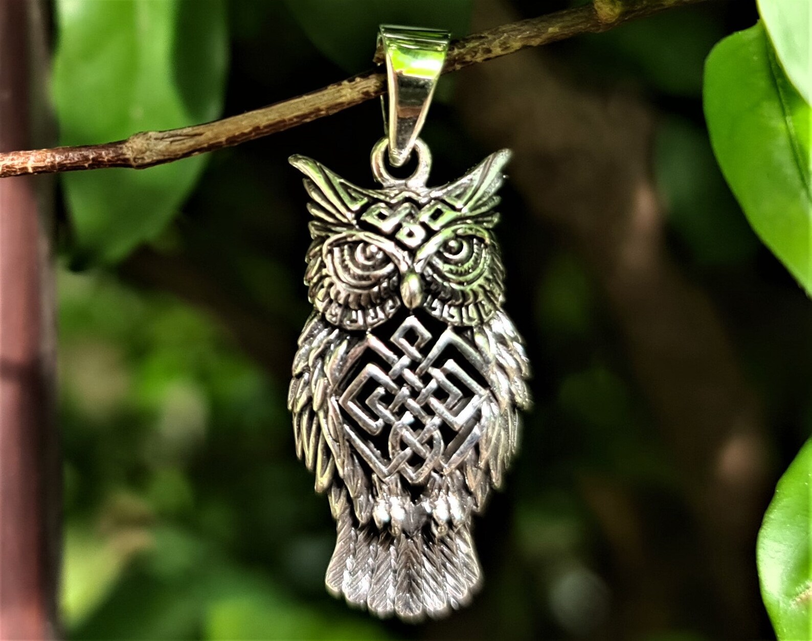 Wise Owl Pendant STERLING SILVER 925 Owl of Athena Symbol of Wisdom ...