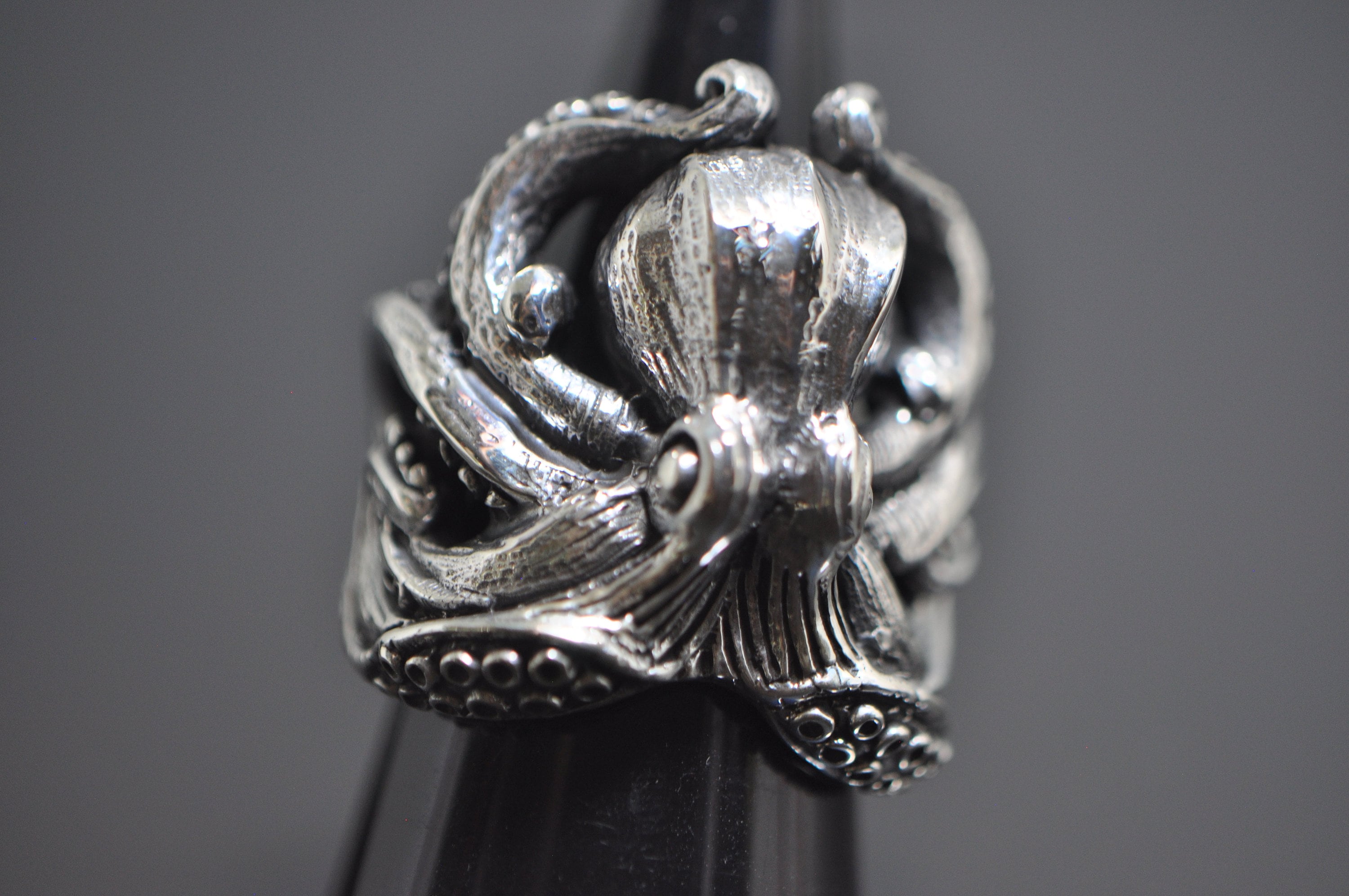 Massive OCTOPUS RING 925 Sterling Silver Ocean Sea Creature - Etsy