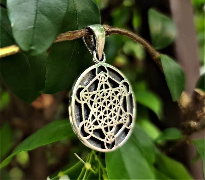 Metatron Cube Pendant STERLING SILVER 925 Sacred Geometry | Etsy