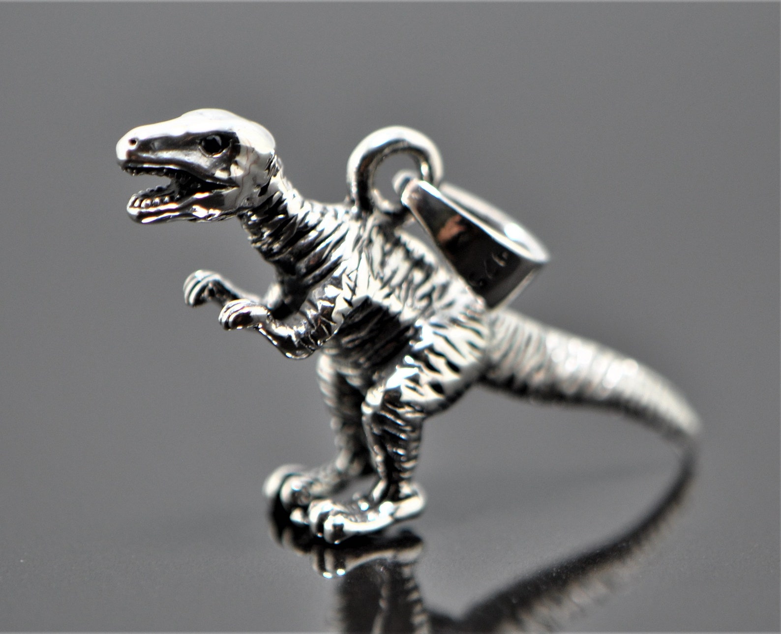 Dinosaur Pendant STERLING SILVER 925 Tyrannosaurus Rex T-Rex - Etsy Italia