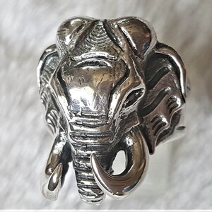 Elephant Ring STERLING SILVER 925 Big Tusks Exclusive Unique Design ...