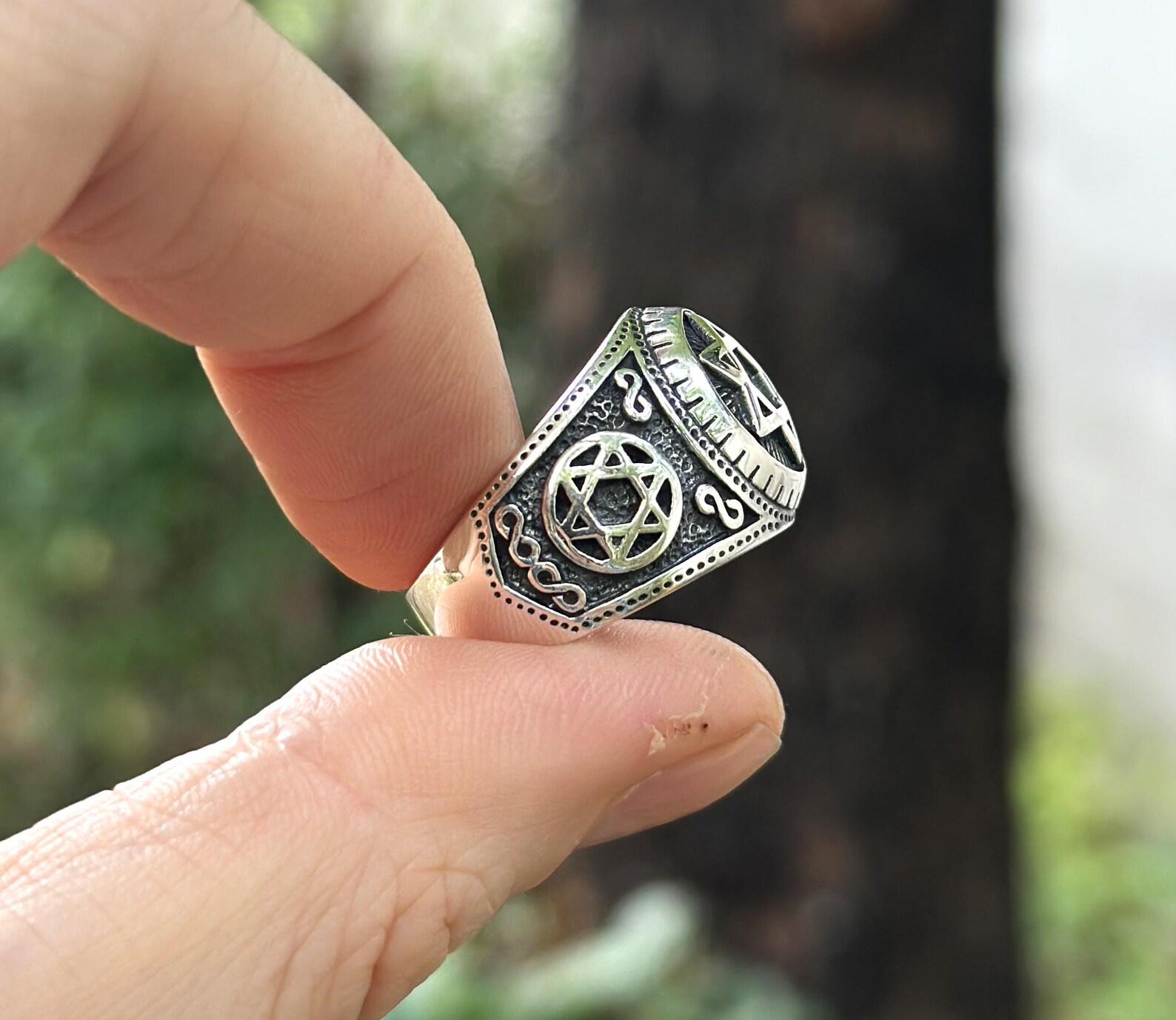 Star of David Ring 925 Sterling Silver Shield of David Ring Infinity ...
