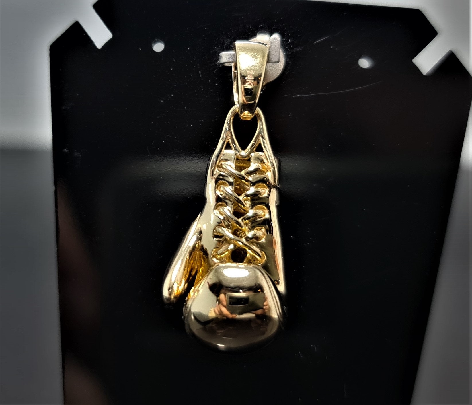 Boxing Glove Pendant Solid Gold 9k 14k 18k Charm Champion | Etsy