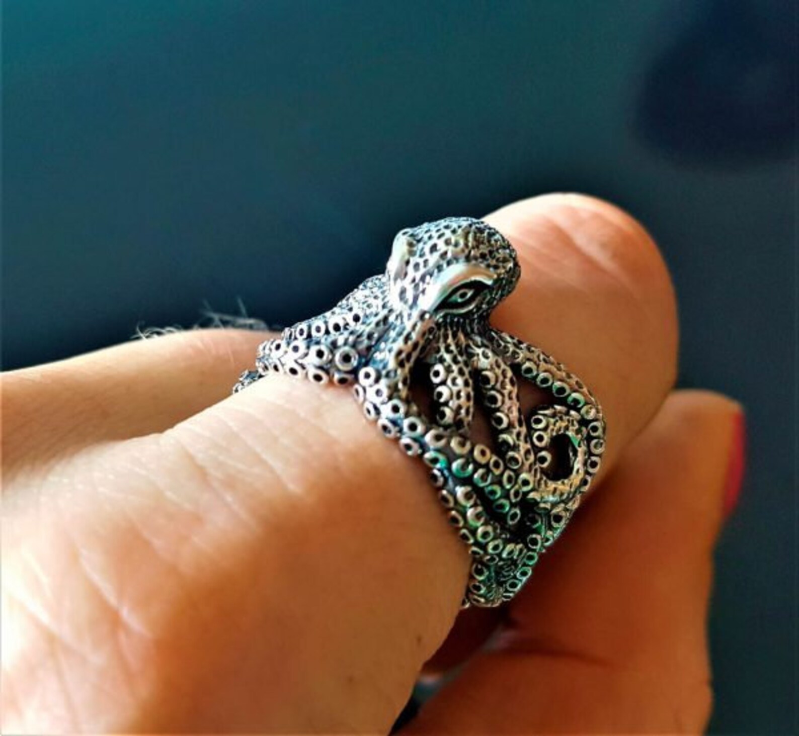 Octopus Ring 925 Sterling Silver OCTOPUS Ocean Sea Animal Good - Etsy