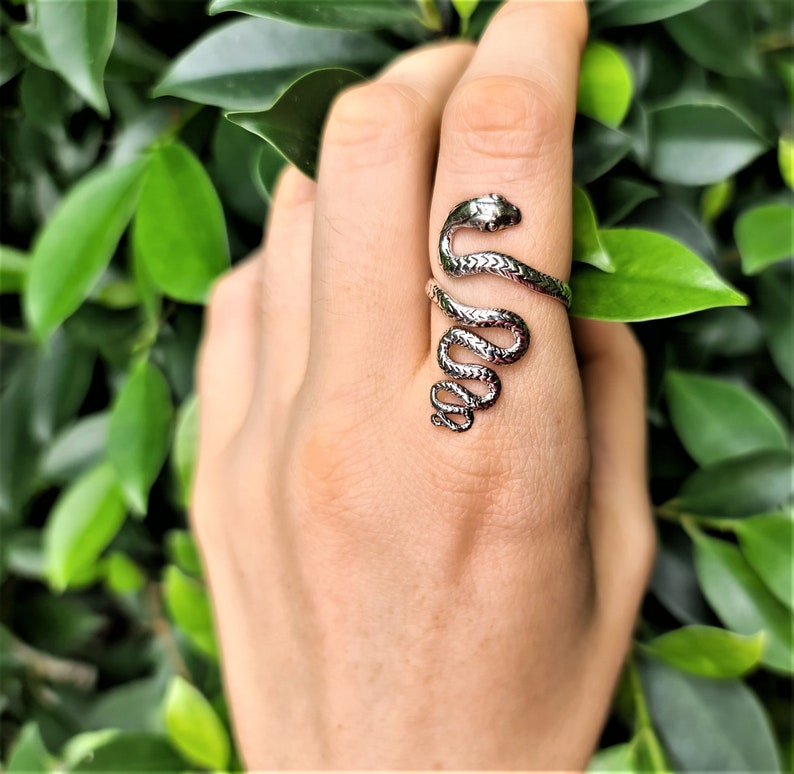 Snake Ring 925 Sterling Silver Kundalini Swirl Occult Sacred Symbol ...