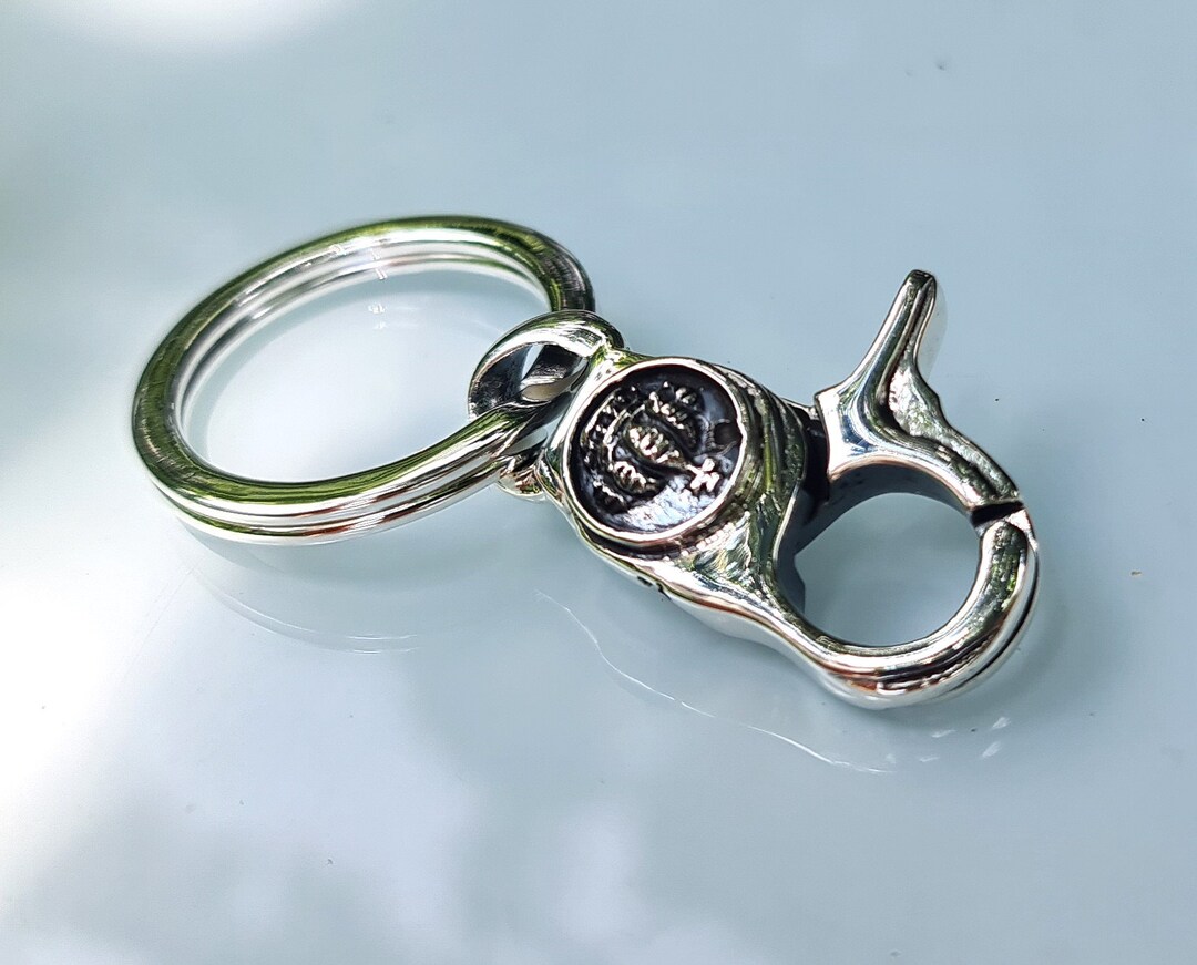 Crown Key Chain STERLING SILVER 925 Royal Crown Key Ring Gift for Him ...