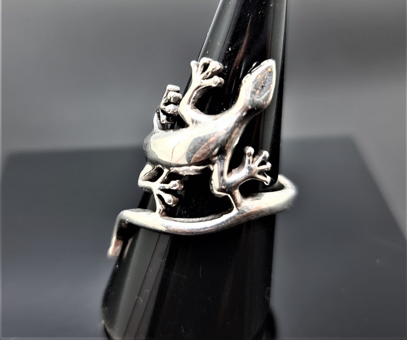 Lizard Ring STERLING SILVER 925 Gecko Lizard Handmade Animal - Etsy