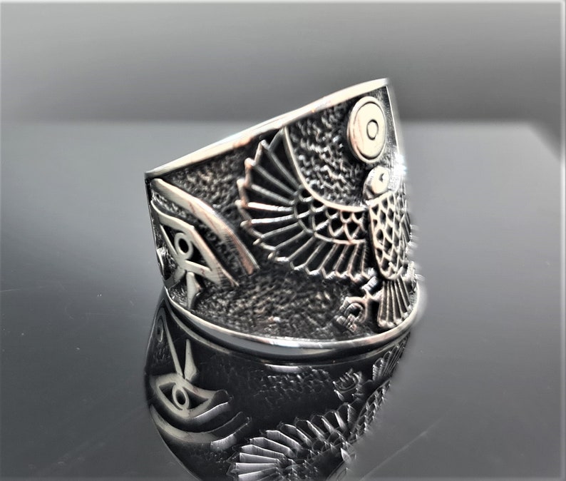 God Ra Ring STERLING SILVER 925 the Egyptian Diety Sun God Ra in the ...