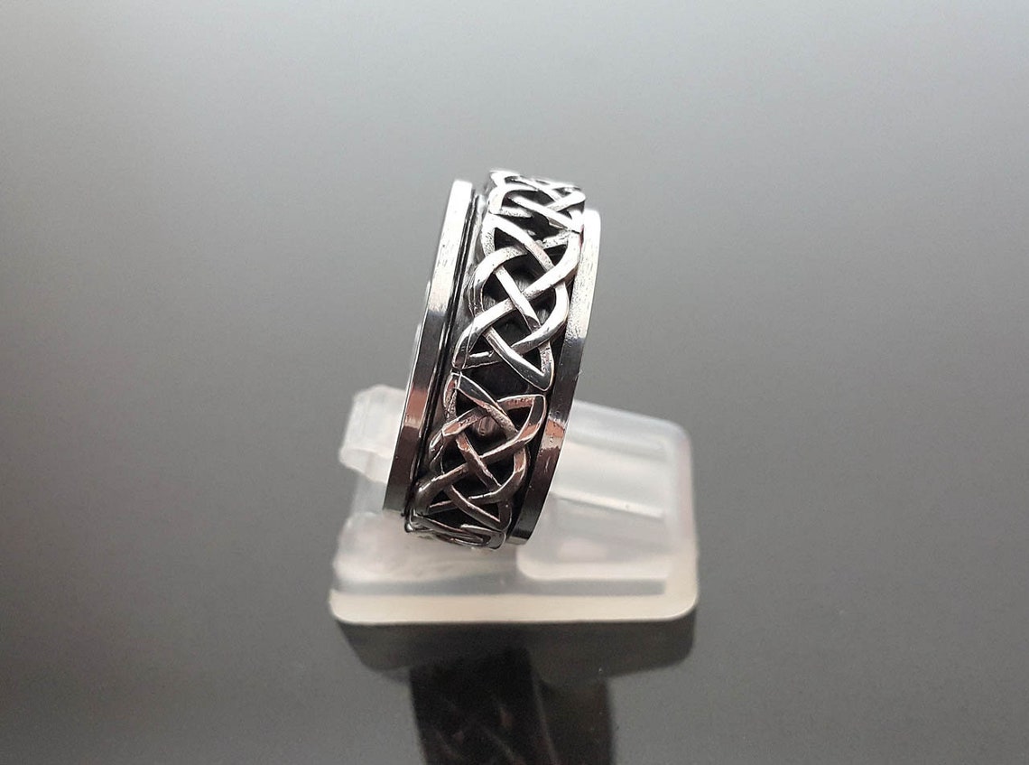 Spinner Ring 925 STERLING SILVER Celtic Infinity Knot Spinner - Etsy