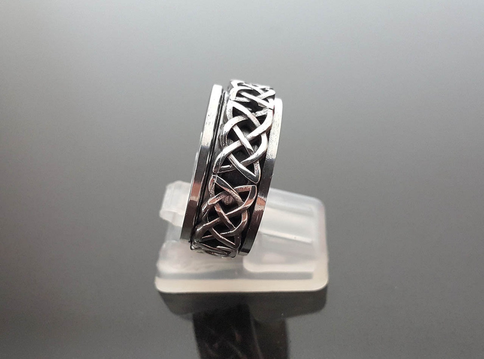 Spinner Ring 925 STERLING SILVER Celtic Infinity Knot Spinner - Etsy