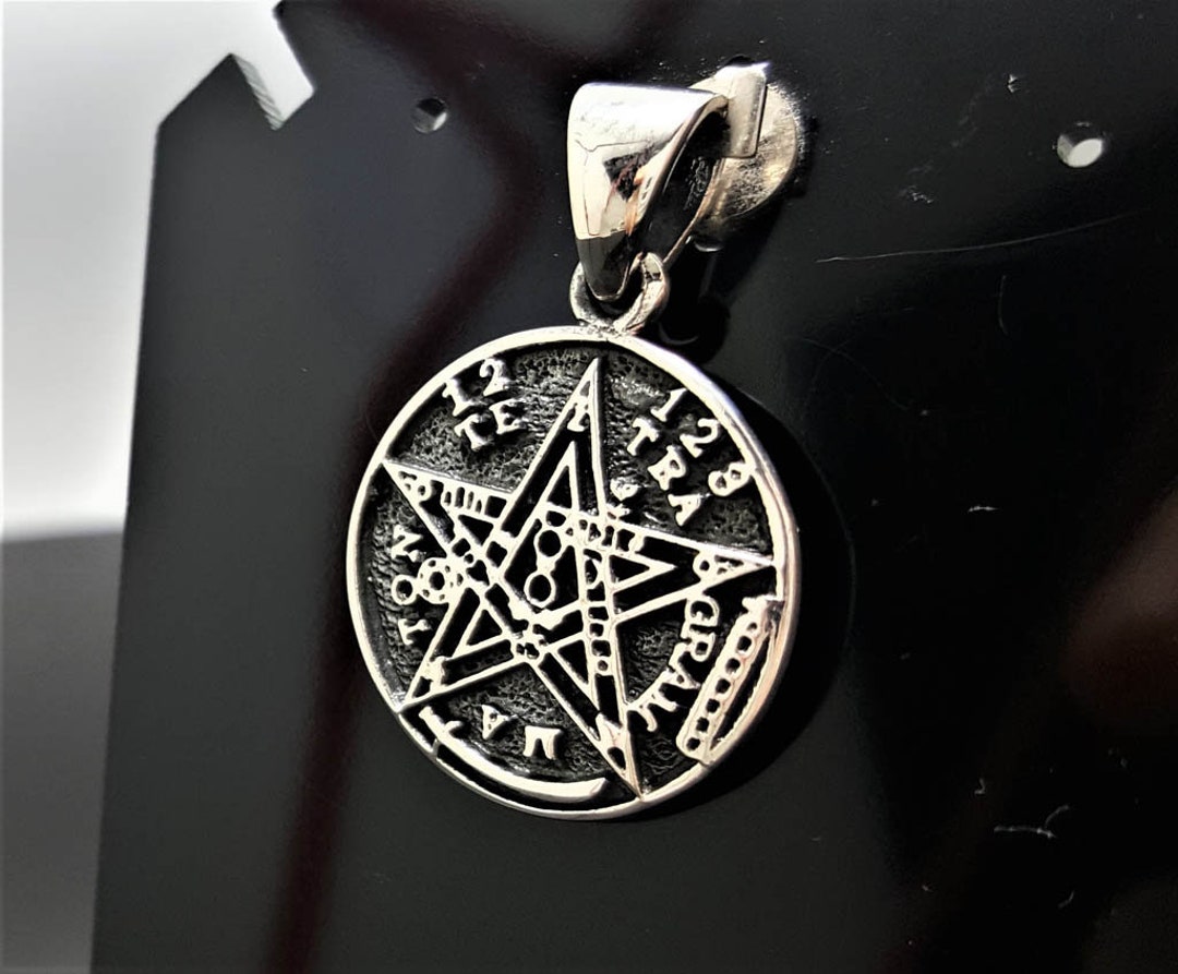 Pentagram 925 Sterling Silver Pendant Tetragrammaton Star Solomon Seal ...