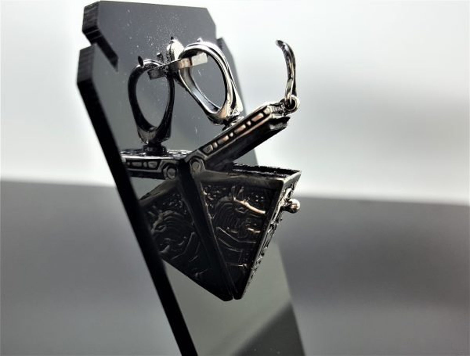 Egyptian Pyramid Locket Pendant STERLING SILVER 925 Anubis | Etsy