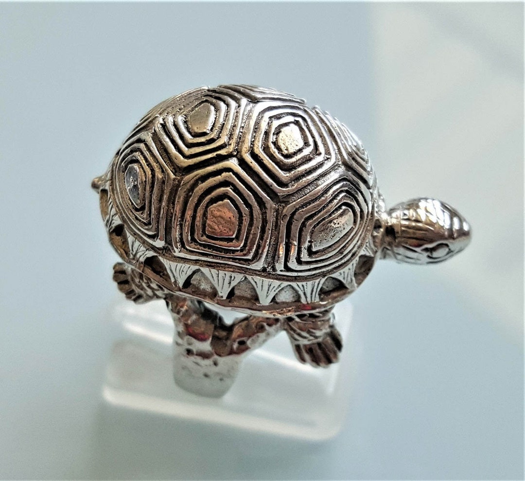 Turtle Ring STERLING SILVER 925 Tortoise Sea Turtle Ocean Totem Animal ...