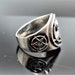 Sigil of Baphomet Inverted Pentagram Ring 925 Sterling Silver Occult Talisman Mystical Symbol of ...