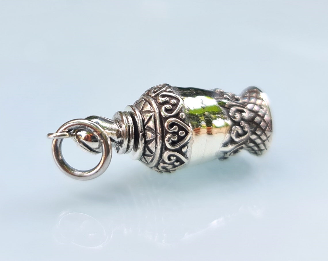Perfume Bottle Pendant Sterling Silver 925 Locket Fragrance - Etsy