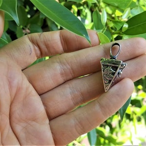Egyptian Pyramid Locket Pendant STERLING SILVER 925 Anubis Great Sphinx ...