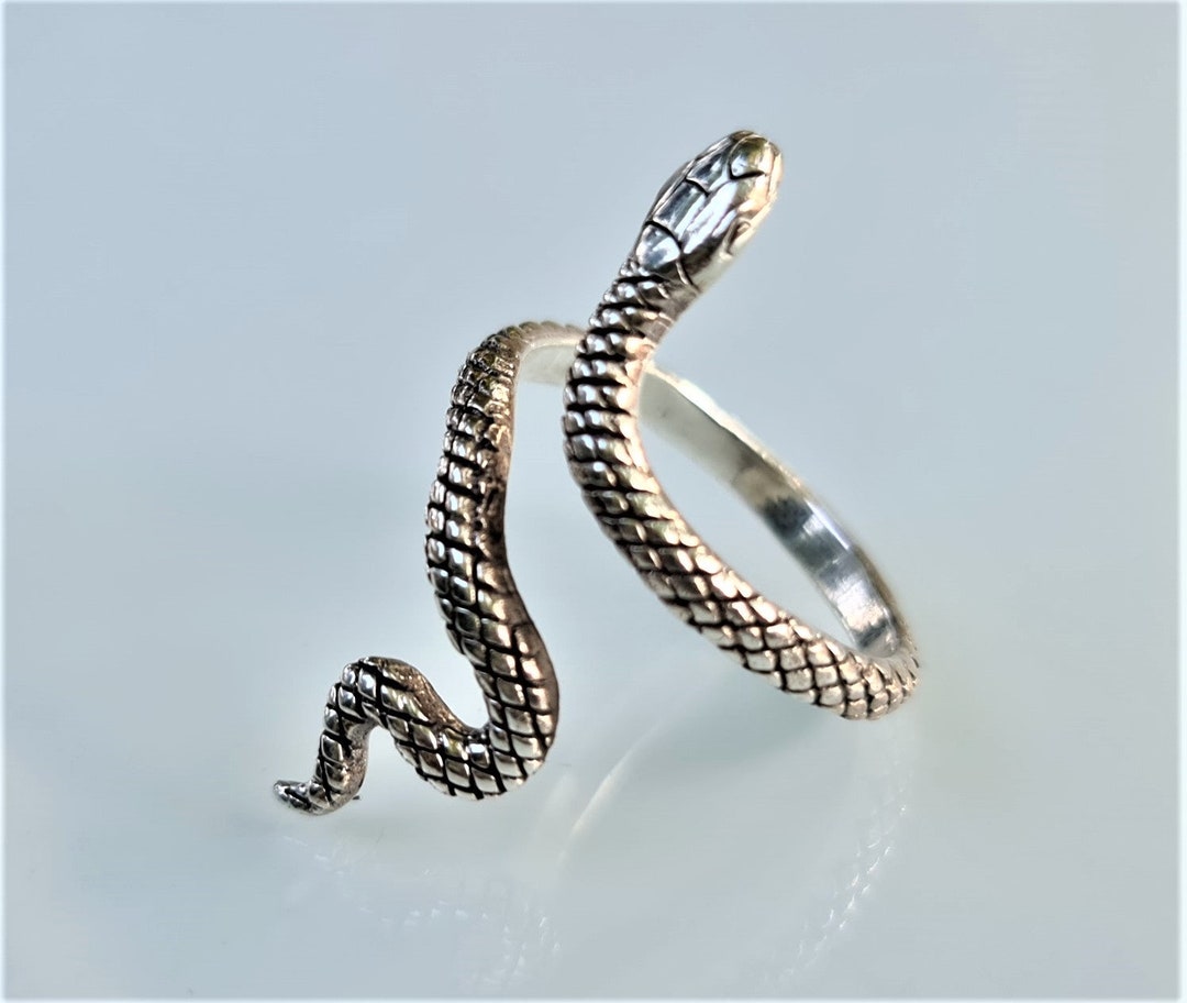 Snake Ring 925 Sterling Silver Kundalini Swirl Occult Sacred Symbol ...