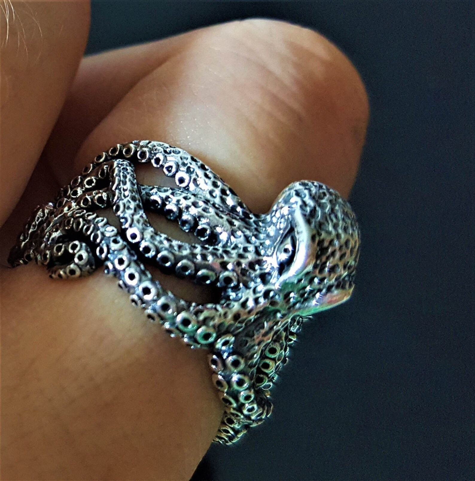 Octopus Ring 925 Sterling Silver OCTOPUS Ocean Sea Animal Good - Etsy