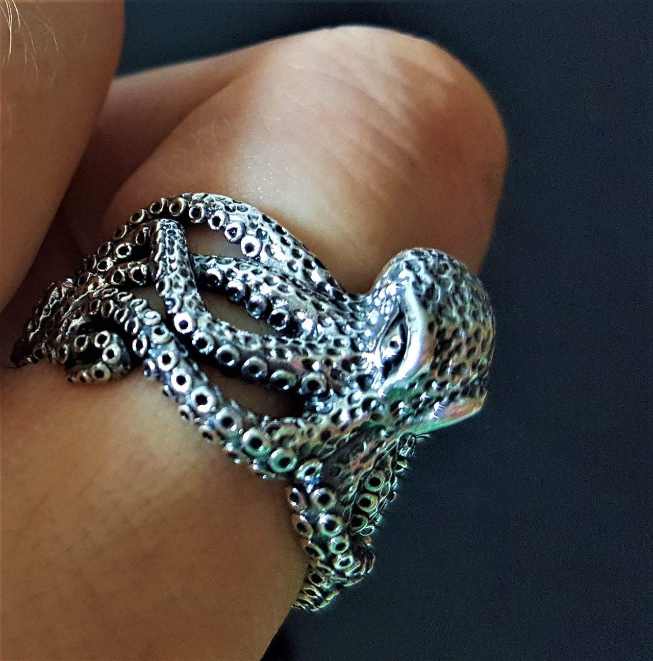 Octopus Ring 925 Sterling Silver OCTOPUS Ocean Sea Animal Good | Etsy