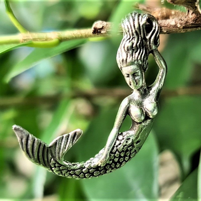 Silver Mermaid Charm - Etsy
