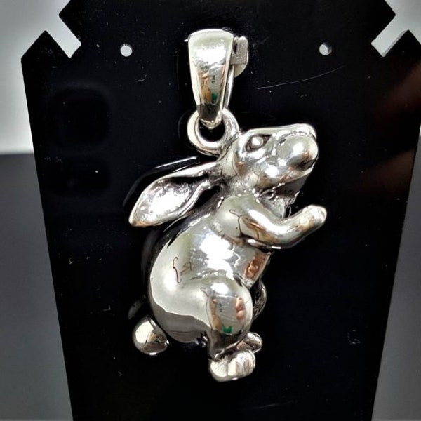 Rabbit Pendant - Etsy