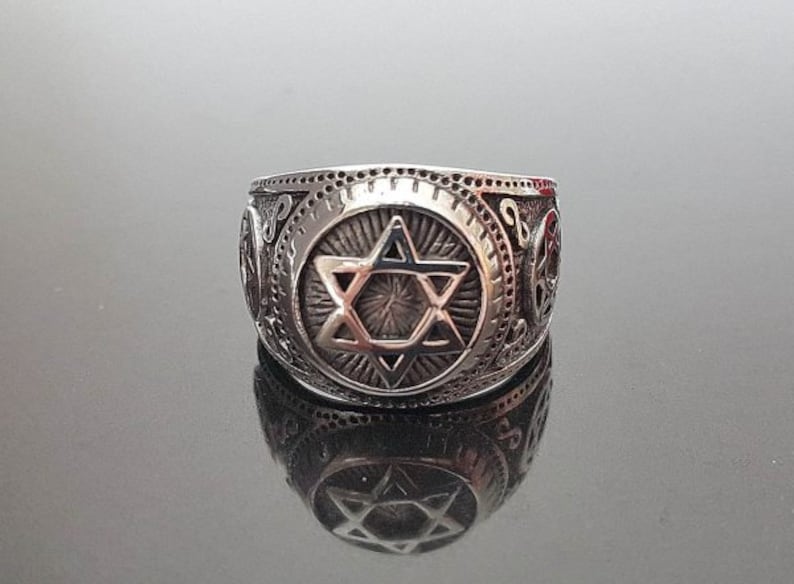 Star of David Ring 925 Sterling Silver Shield of David Ring Infinity ...