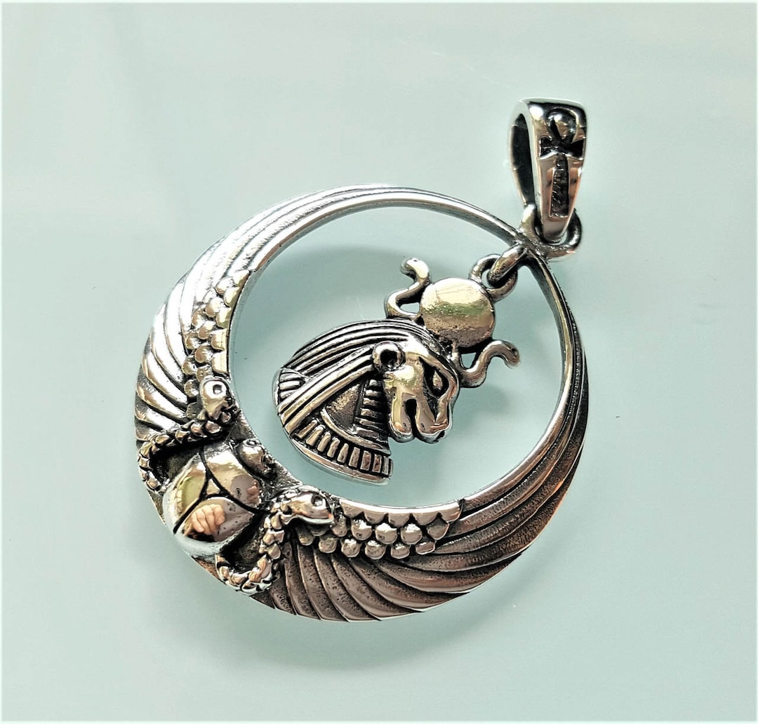 Sekhmet Lioness Goddess Pendant 925 Sterling Silver God of Egypt Lion ...