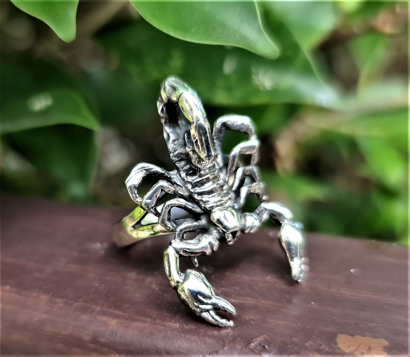 Scorpion Ring STERLING SILVER 925 Large Massive Scorpio Zodiac | Etsy