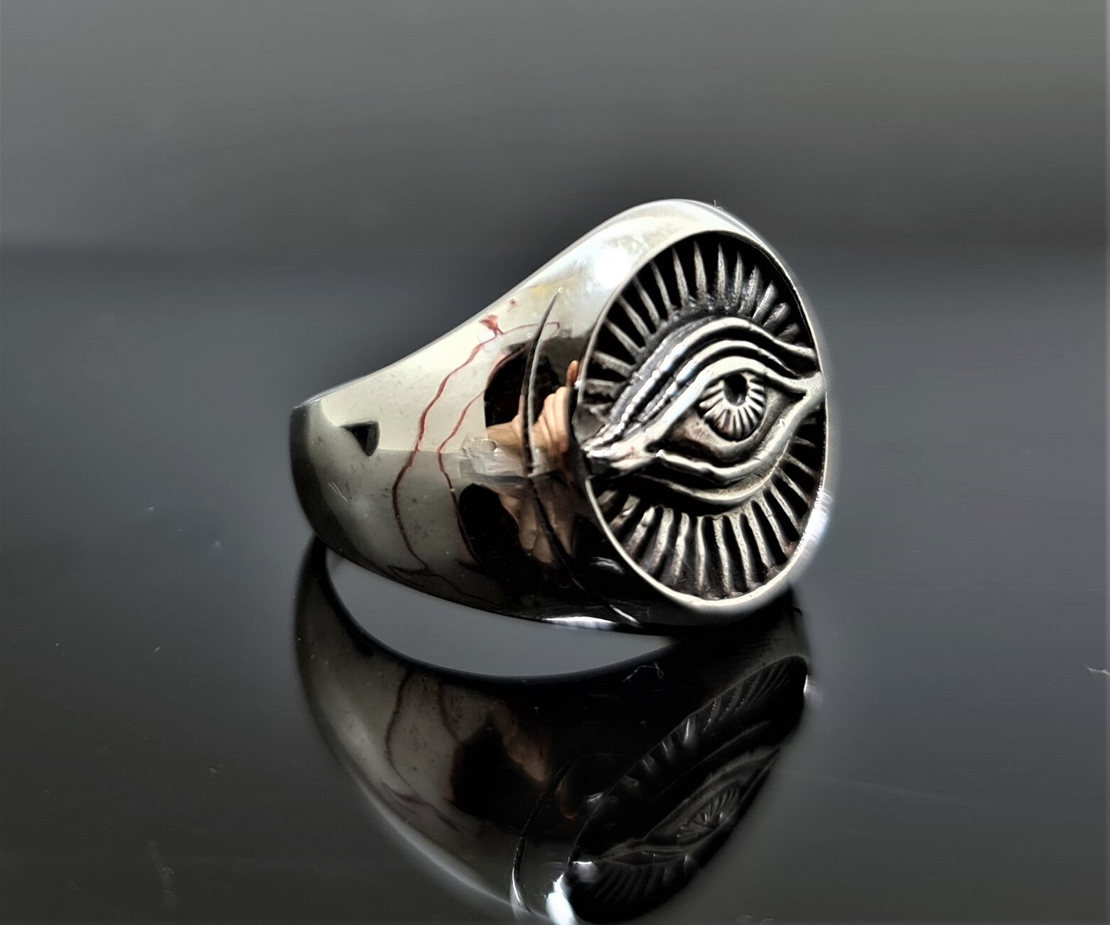 All Seeing Eye Ring STERLING SILVER 925 Eye of Providence | Etsy