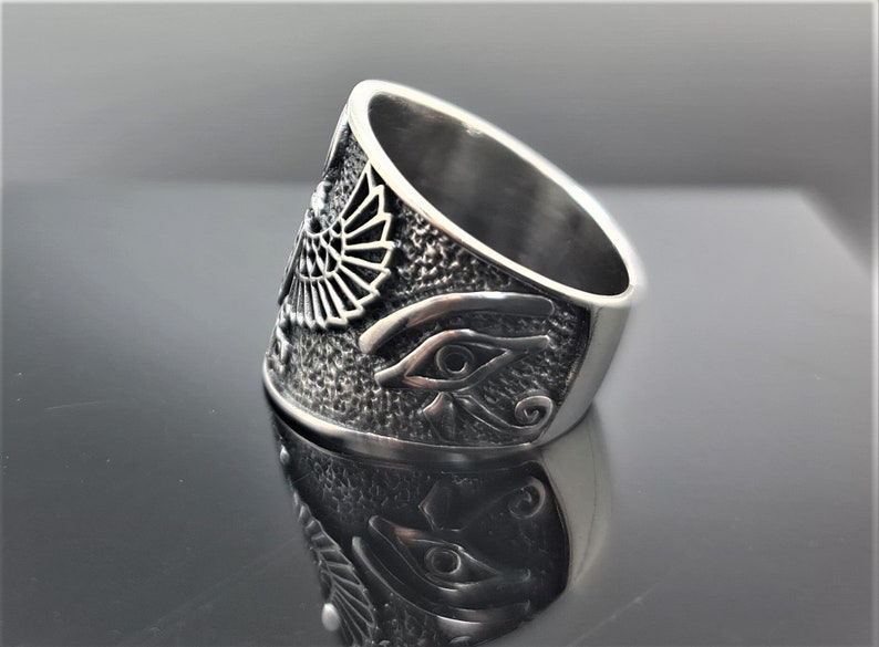God Ra Ring STERLING SILVER 925 the Egyptian Diety Sun God Ra in the ...