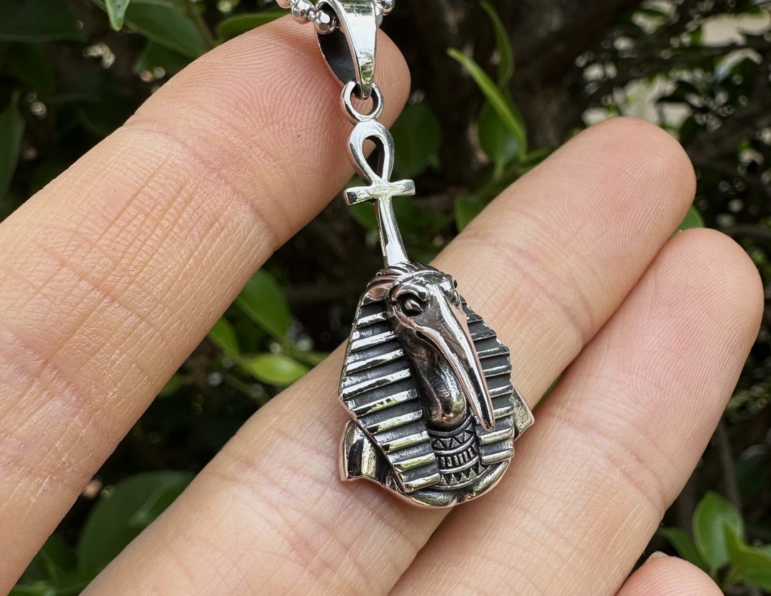 Great THOTH God Pendant STERLING SILVER 925 Ancient Egyptian God of the Moon and Wisdom Ibis ...