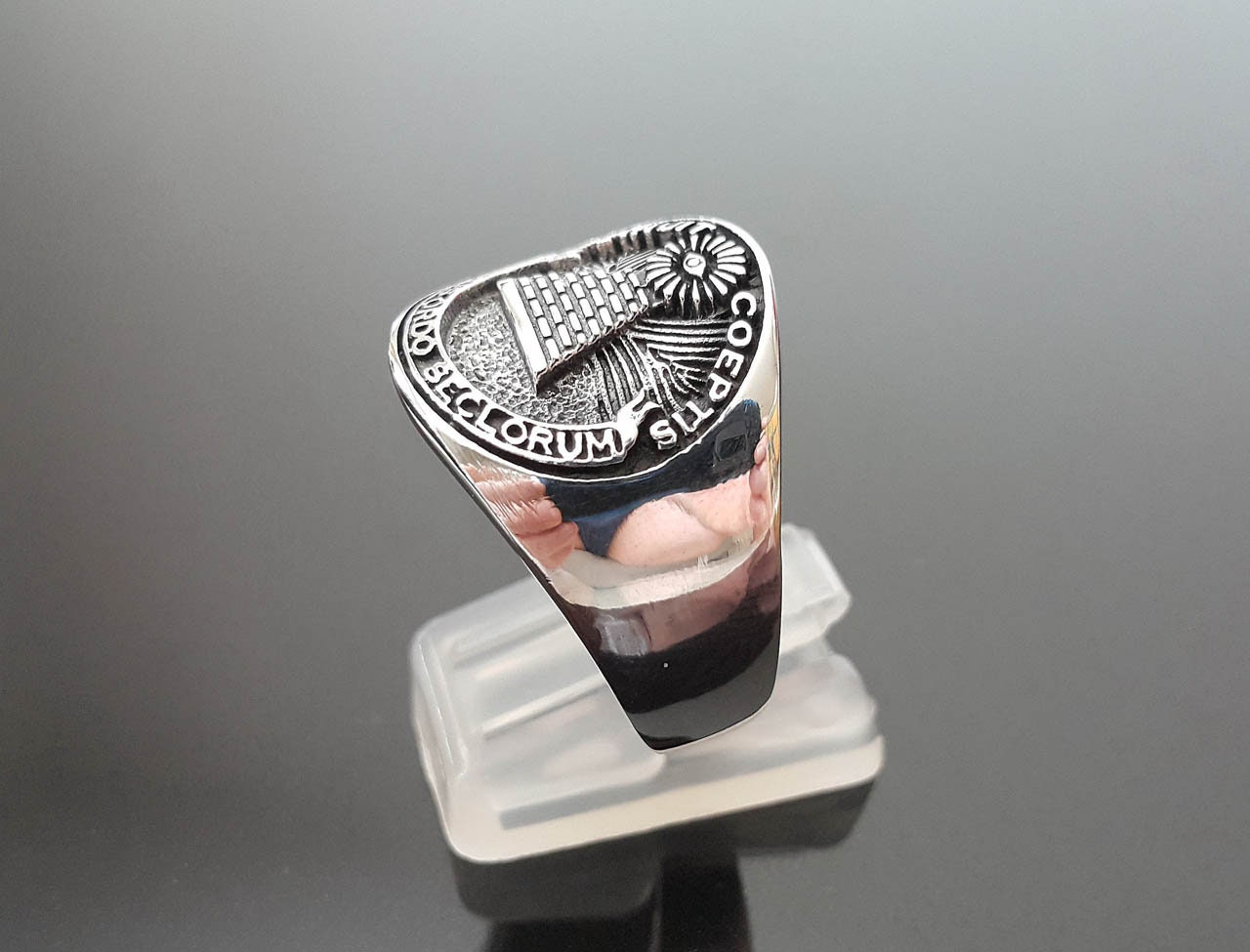 Mason Ring 925 Sterling Silver ANNUIT COEPTIS Symbol Illuminati Masonic ...