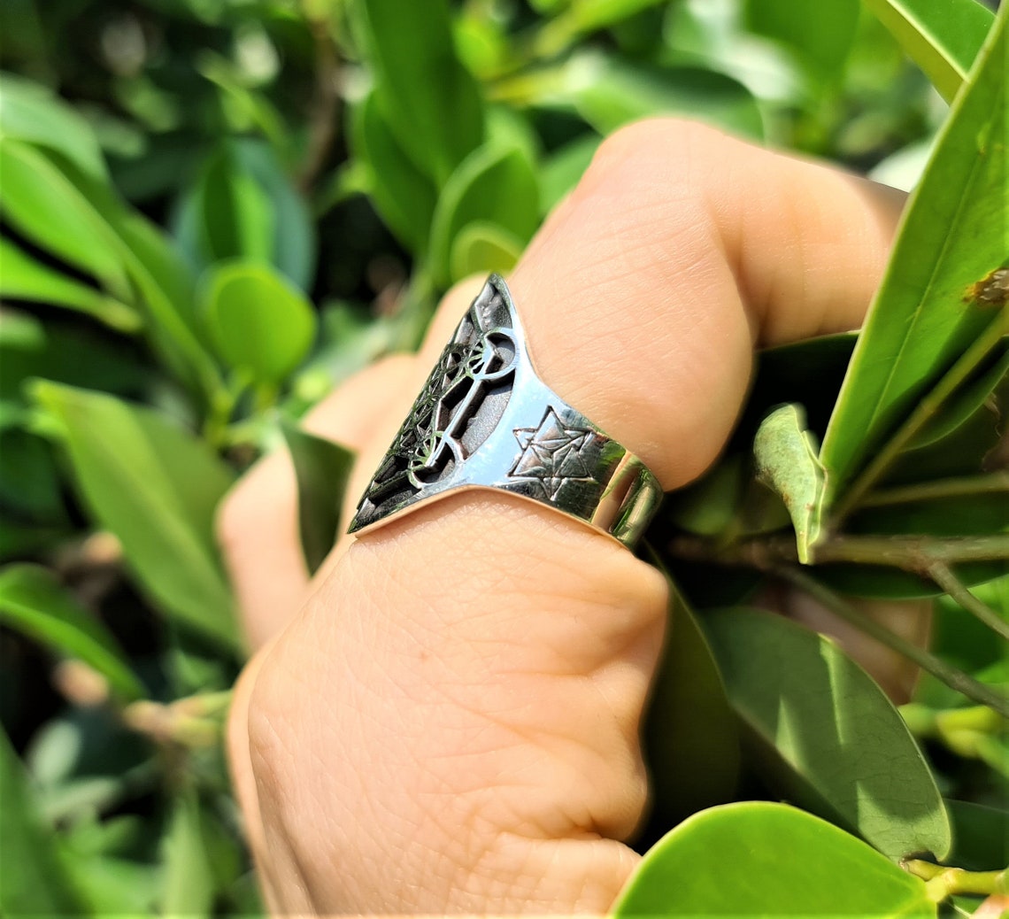 Metatron Cube Ring STERLING SILVER 925 Sacred Geometry | Etsy