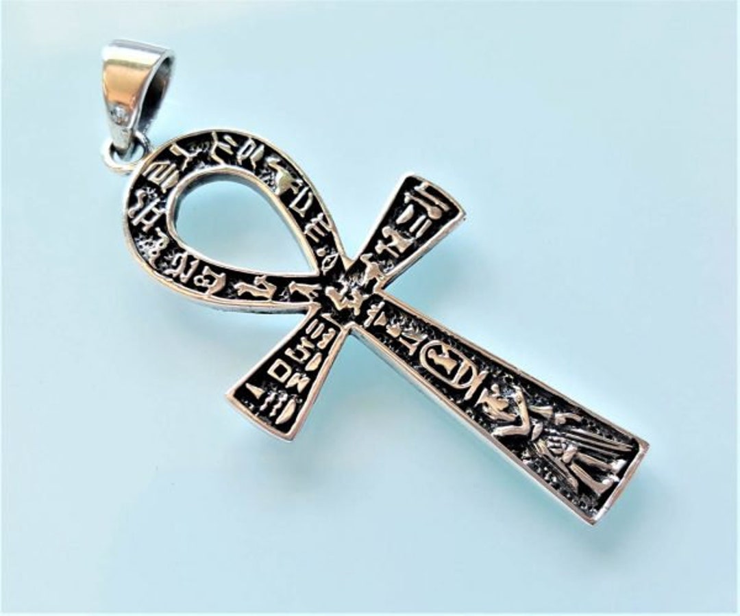 Ankh Pendant STERLING SILVER 925 Key of Life Ancient Egyptian Symbols ...
