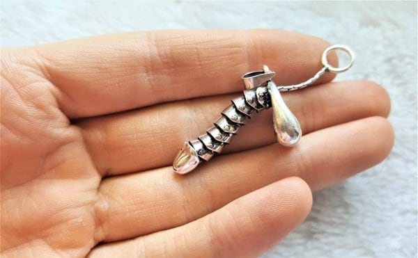 Penis Pendant Sterling Silver 925 Erotic Erectable Phallus | Etsy