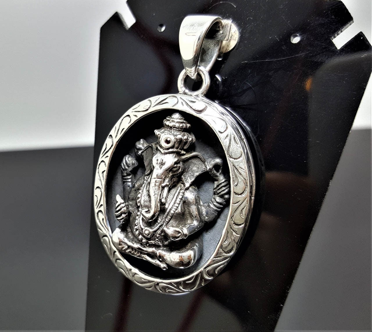 Ganesh Pendant 925 Sterling Silver Great Ganesha Lord of | Etsy