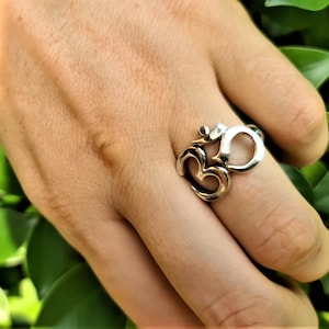 Om Ring 925 STERLING SILVER 925 AUM Ohm Hindu Yoga Om Mantra Talisman ...