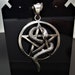Pentagram Snake 925 Sterling Silver Pendant Pentacle Star - Etsy