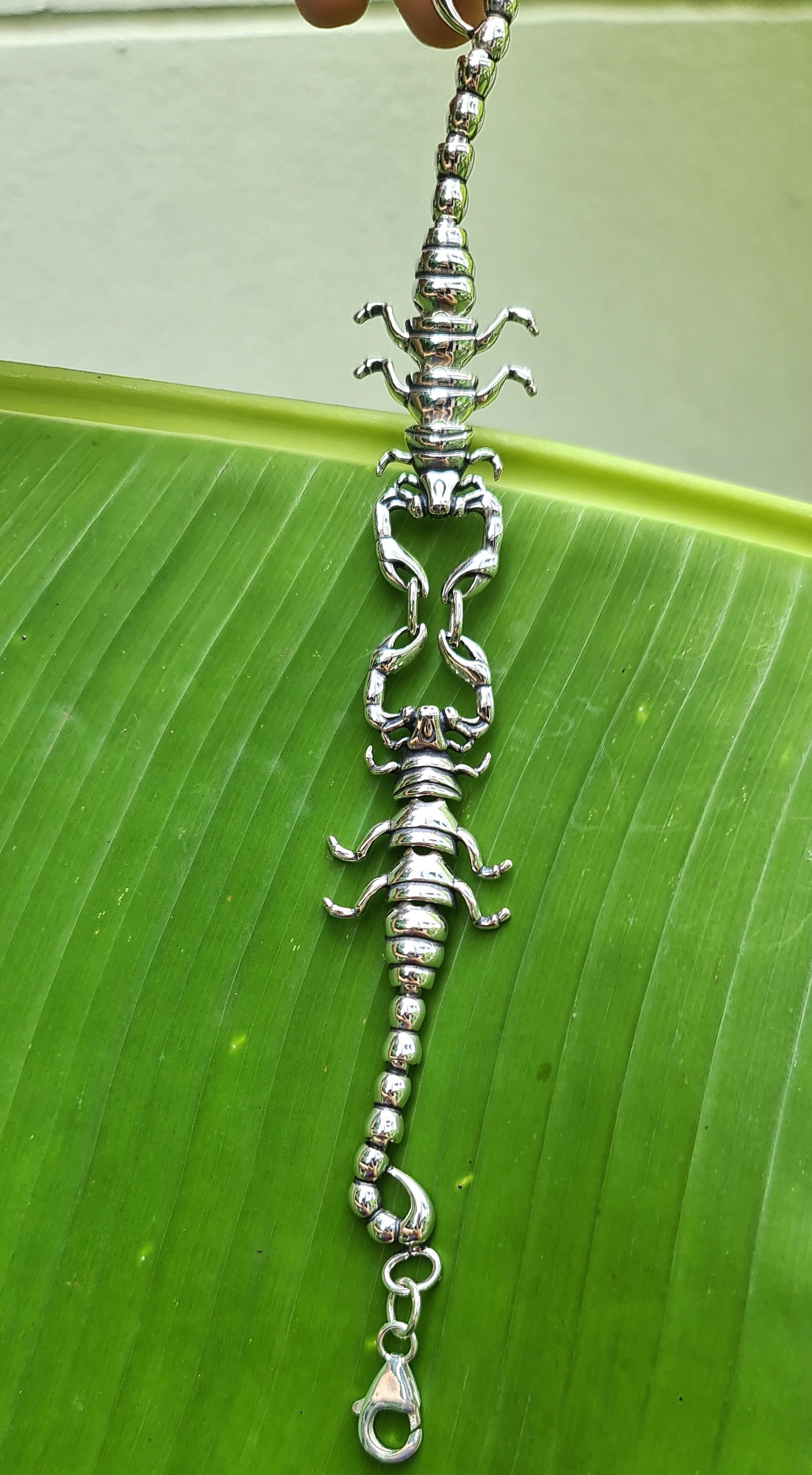 Scorpion Bracelet 925 STERLING SILVER Fighting Scorpions Biker Rock ...