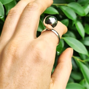 Ball Ring 925 Sterling Silver 925 Sphere Ring Stylish Minimalist ...