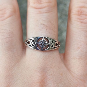 Witch's Knot Ring 925 Sterling Silver Magic Knot Protection Occult ...