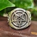 Sigil of Baphomet Inverted Pentagram Ring 925 Sterling Silver - Etsy