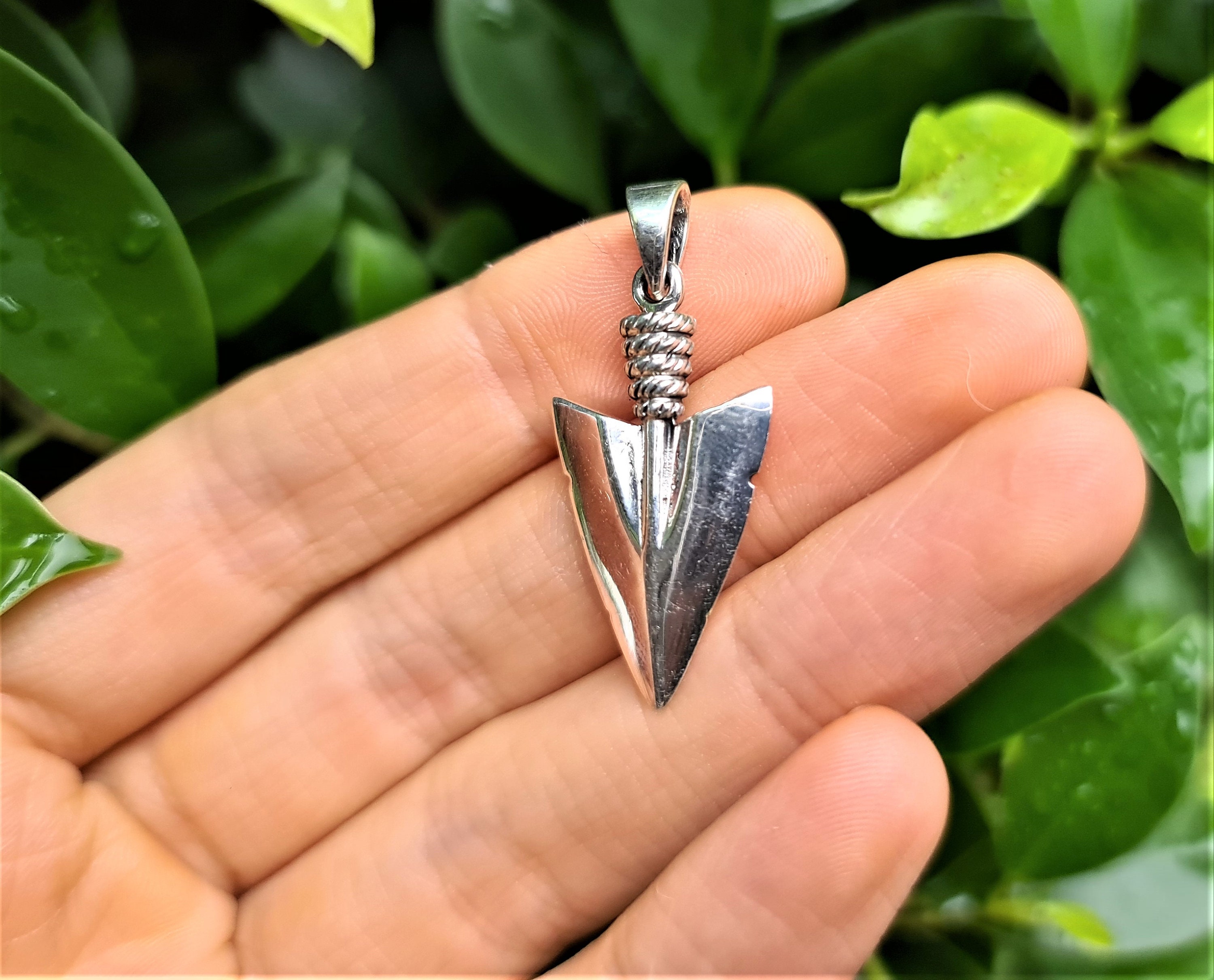 Arrowhead Pendant Sterling Silver 925 Talisman Symbolize | Etsy