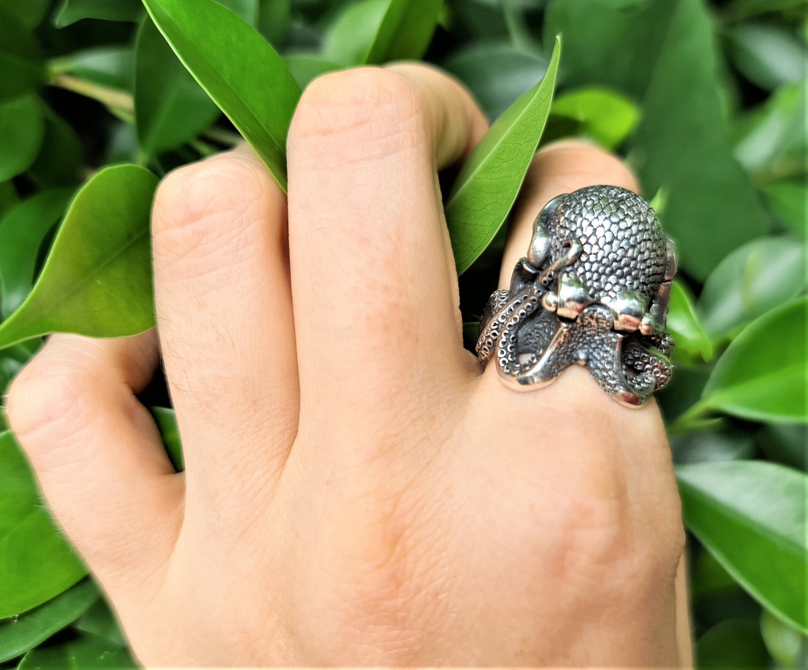 OCTOPUS Locket RING 925 Sterling Silver Secret Compartment - Etsy