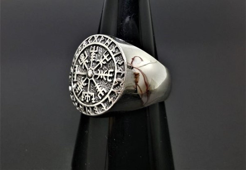 Vegvisir Ring 925 Sterling Silver Icelandic Magical Stave - Etsy