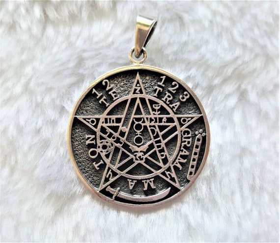 Pentagram Pendant 925 Sterling Silver Tetragrammaton Star - Etsy