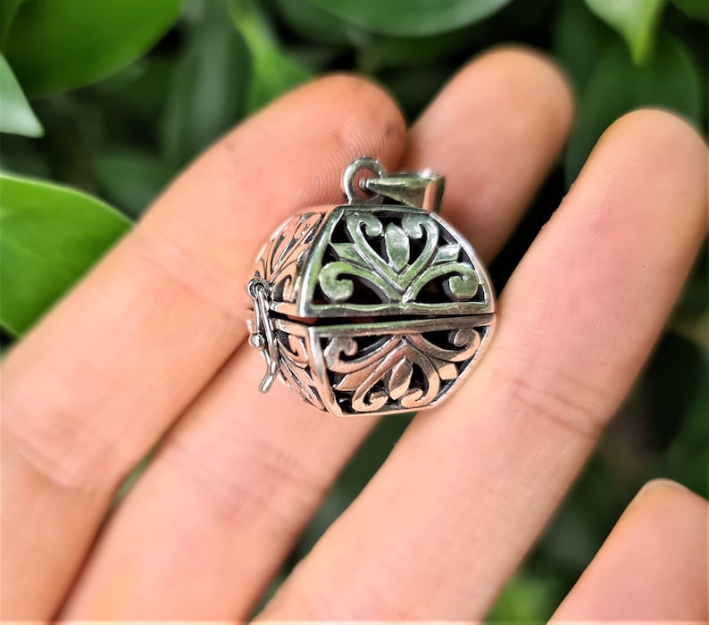 Jewelry Box Locket Pendant STERLING SILVER 925 Secret Compartment ...