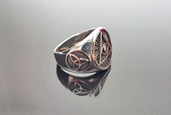 All Seeing Eye Pyramid STERLING SILVER 925 Ring Eye of Providence ...