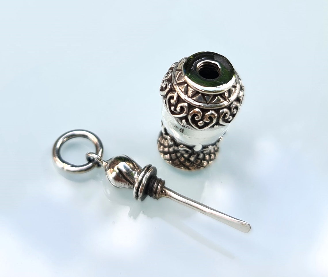Perfume Bottle Pendant Sterling Silver 925 Locket Fragrance - Etsy